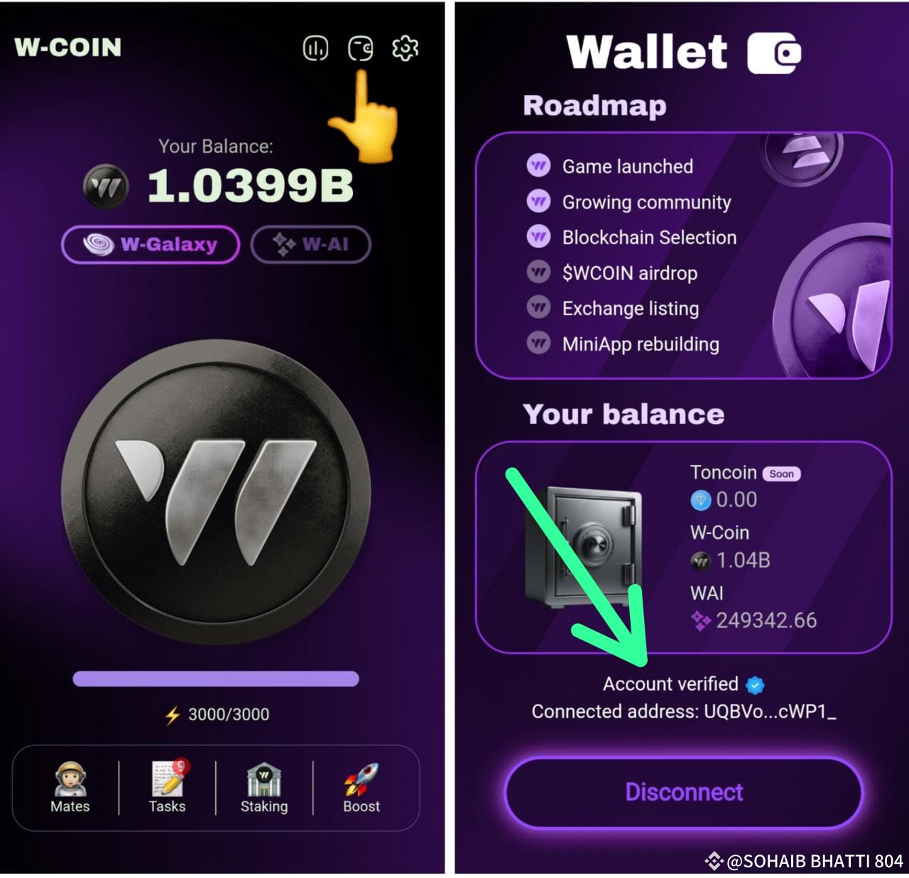 check that your account verified w coin #binance #telegrampr | SOHAIB ...