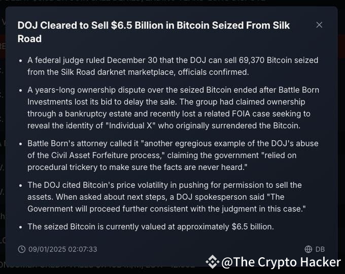 📢 DOJ Cleared to Sell $6.5 Billion Worth of Bitcoin Seized | The Crypto ...
