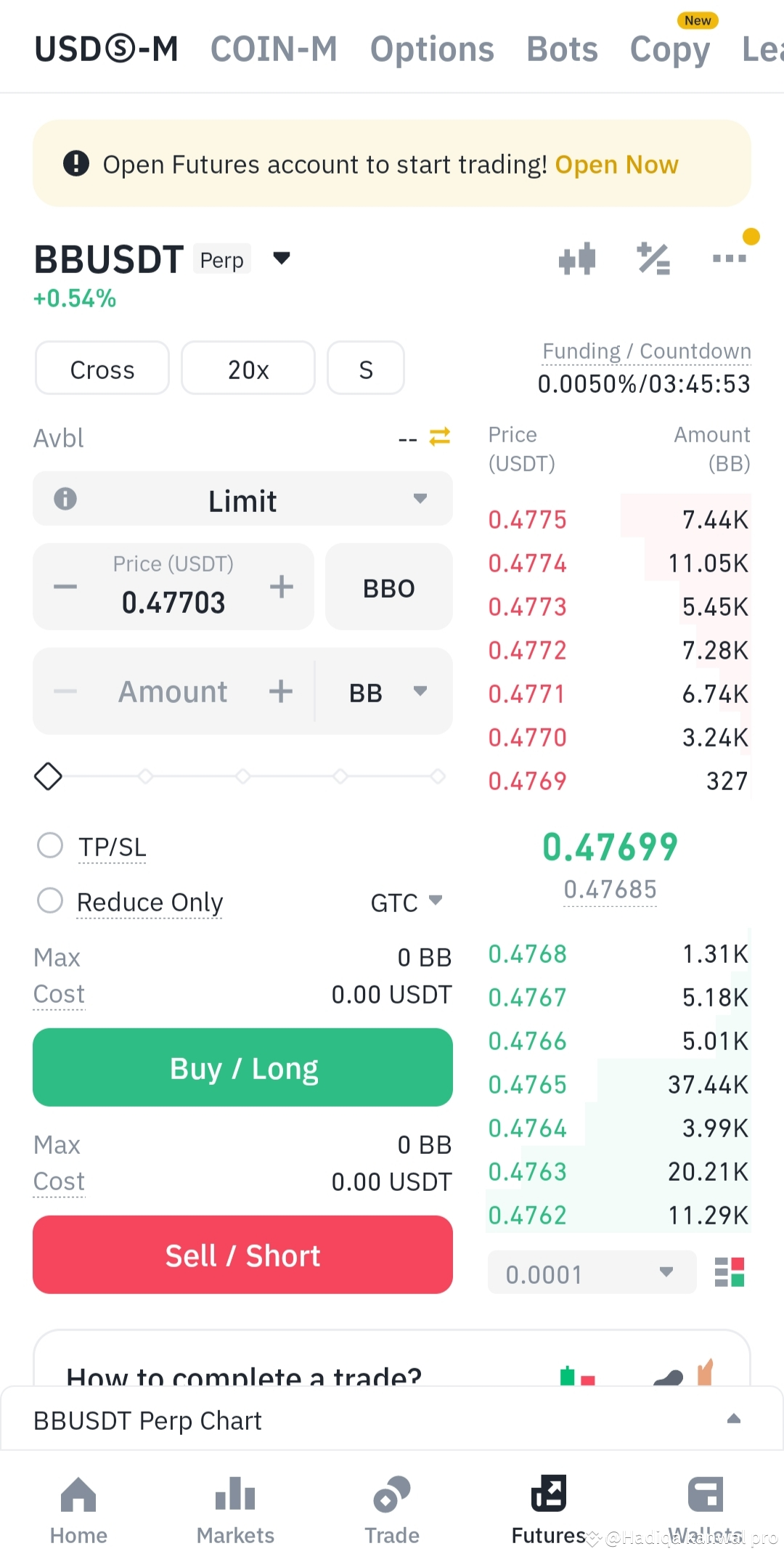 The $BB /USDT perpetual futures data shows the price is trad | Hadiqa Crypto Master on Binance ...