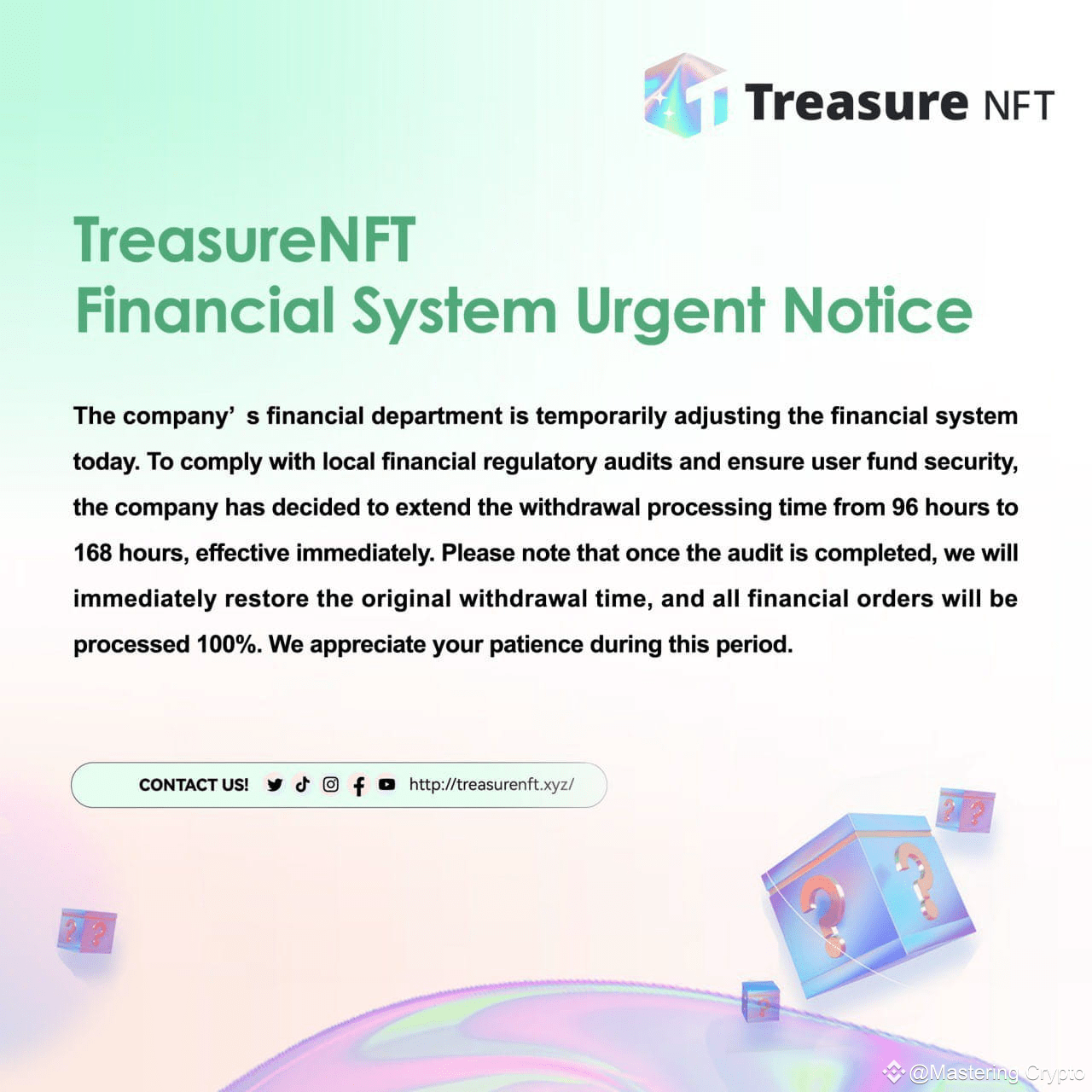 TreasureNFT Exit Scam: Investors Left in the Lurch! 🚨 💥 A | Mastering ...