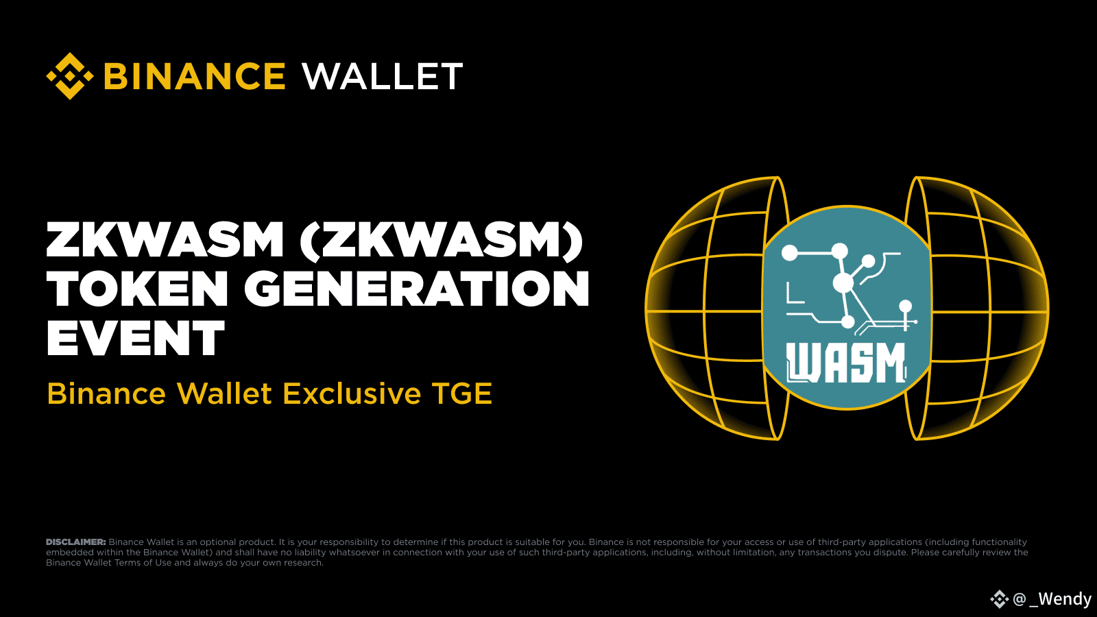 $BNB Join ZKWASM's Exclusive Token Generation Event (TGE) on | Wendyy ...