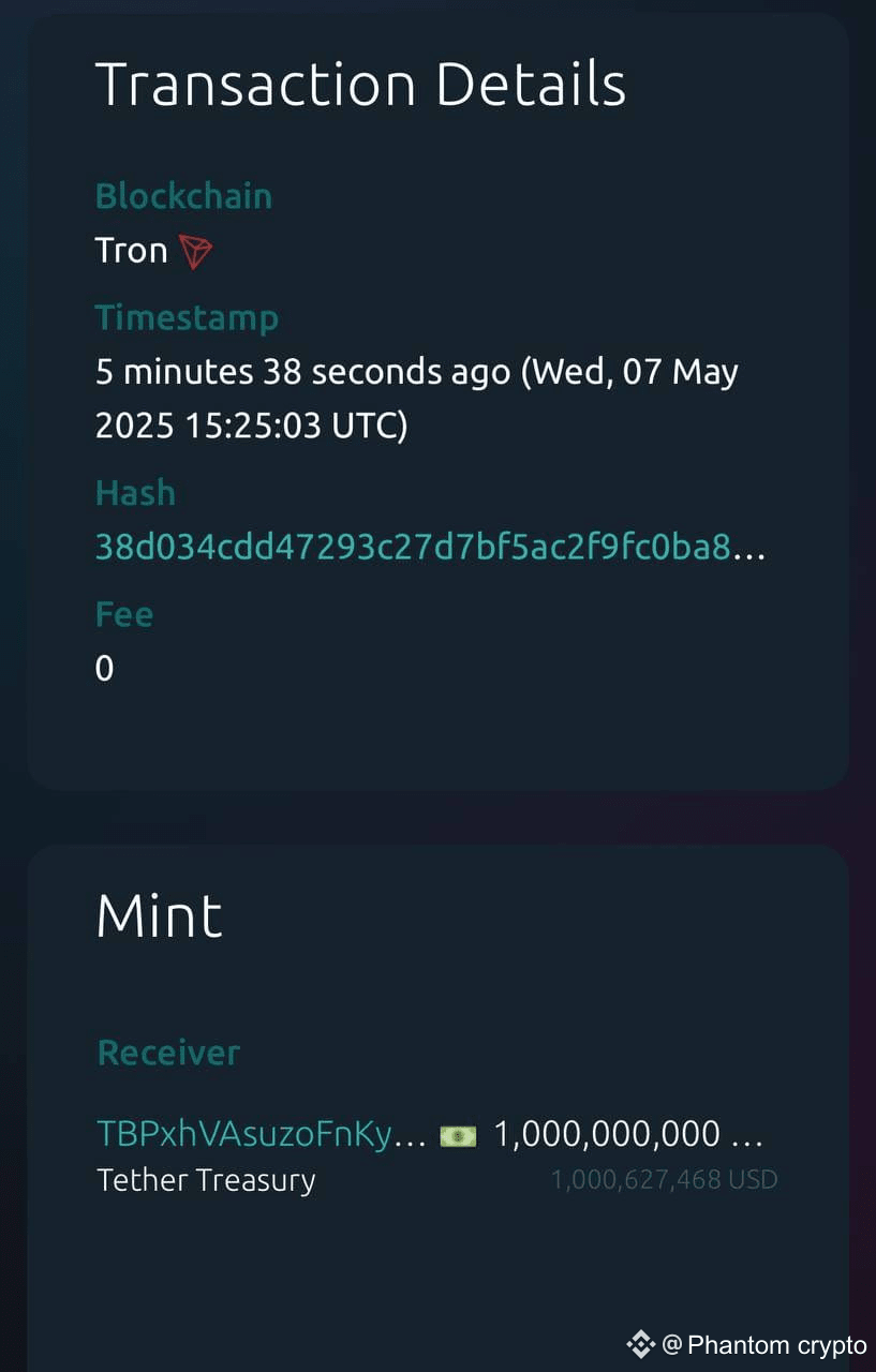 🔥🔥🔥 $1B USDT has just been minted ahead of the interest r | Phantom crypto on Binance Square