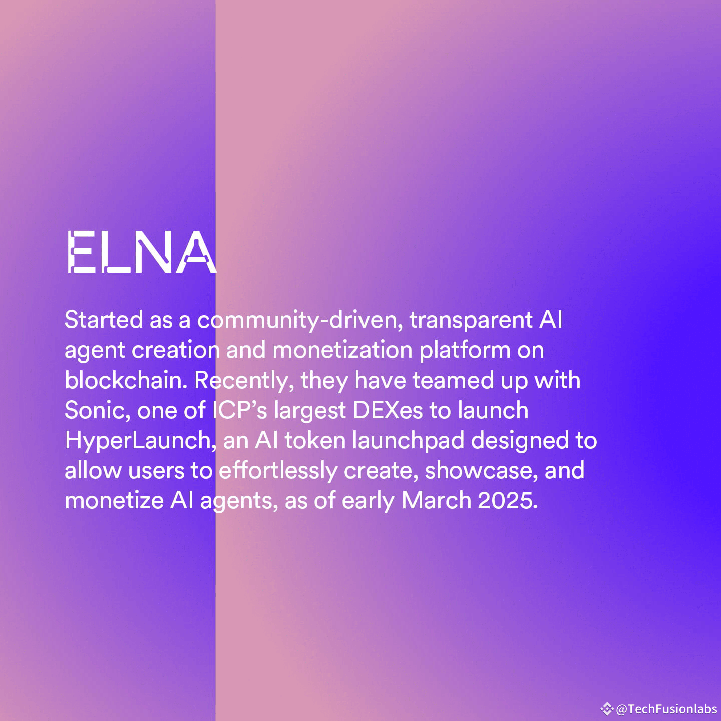 🔍Based on #icp built: @ELNA.ai Building HyperLaunch plat ...