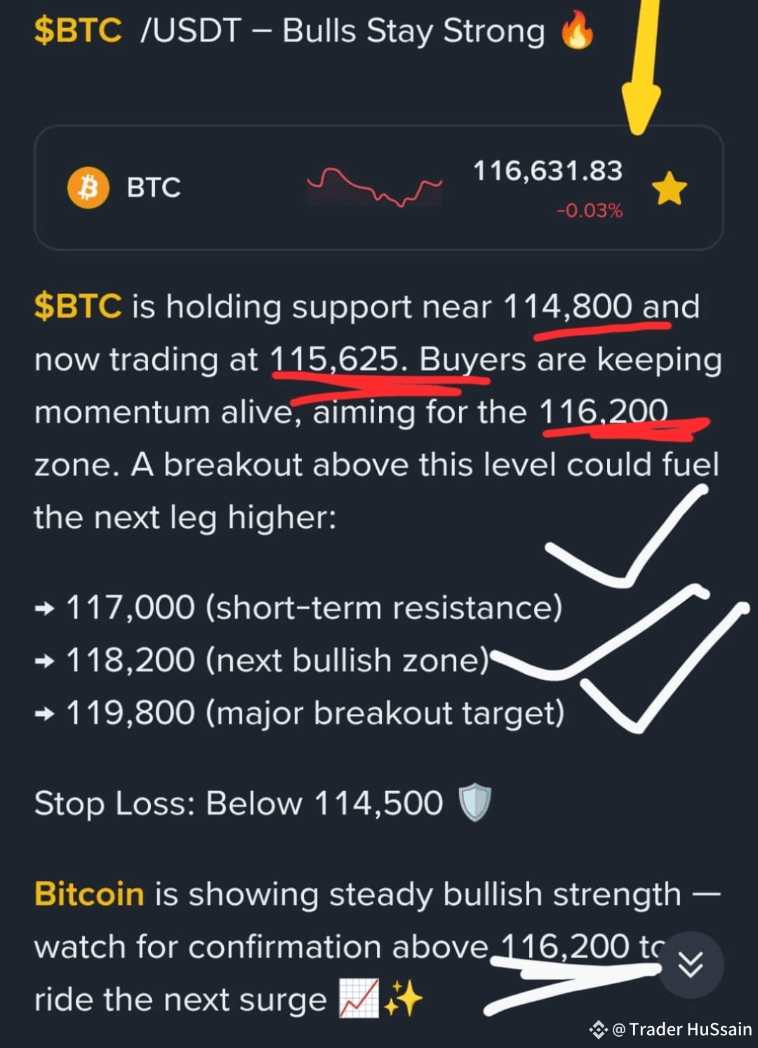 🚨 $BTC BUY CALL UPDATE 🚨 Only 4 hours ago I dropped a $BT | Trader ...