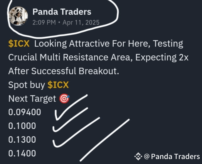 $ICX bold prediction was 💯💯💯 accurate 🔥 Luckiest are th | Panda Traders on Binance Square