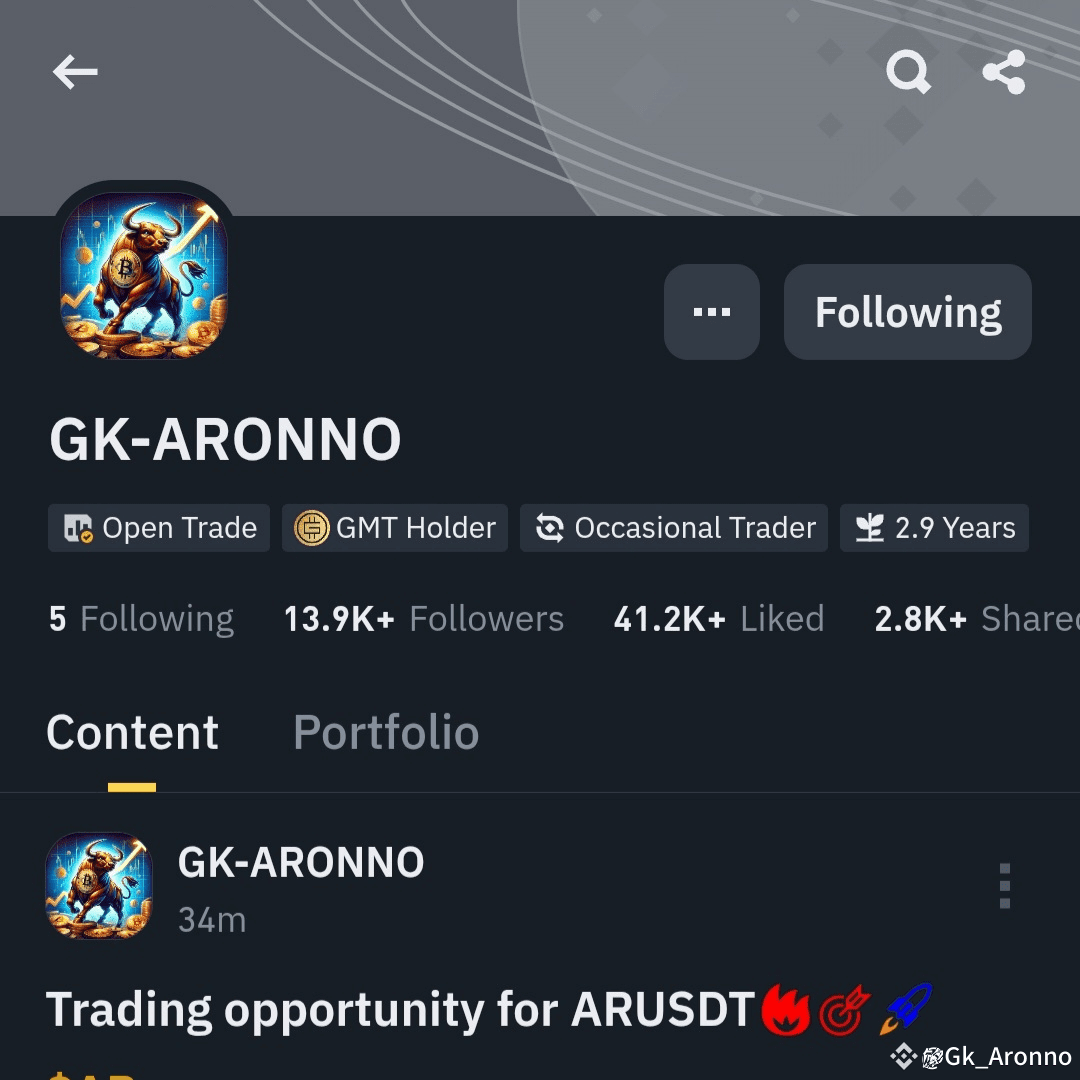 Yes @GK-ARONNO this is my second account so don't worry abou | Gk_Aronno on Binance Square