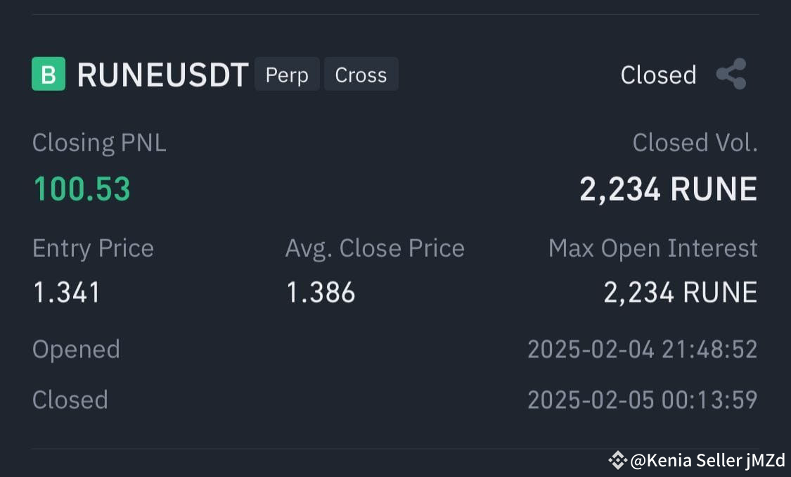RUNE USDT Target | Kenia Seller jMZd on Binance Square