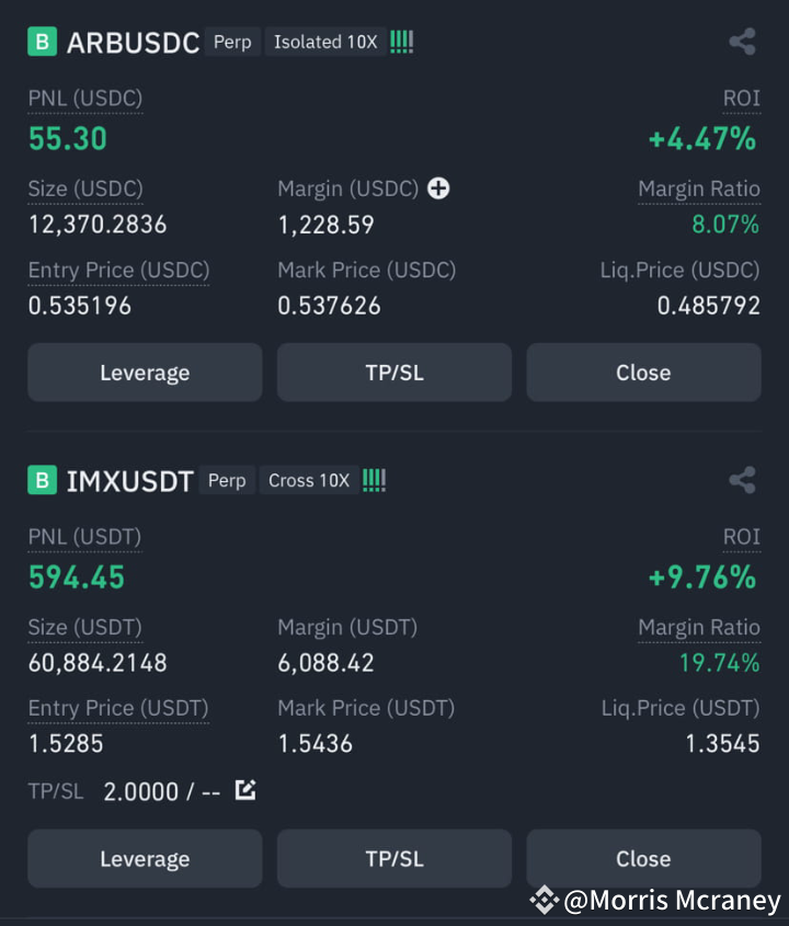 My 1st trade in $ARB && $IMX | Morris Mcraney on Binance Square