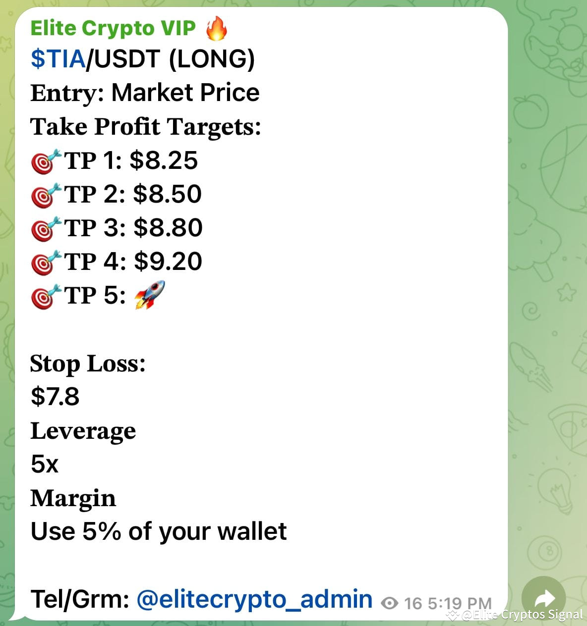 Today Signal 2 $TIA Target 1 Achieved | Elite Cryptos Signal on Binance Square