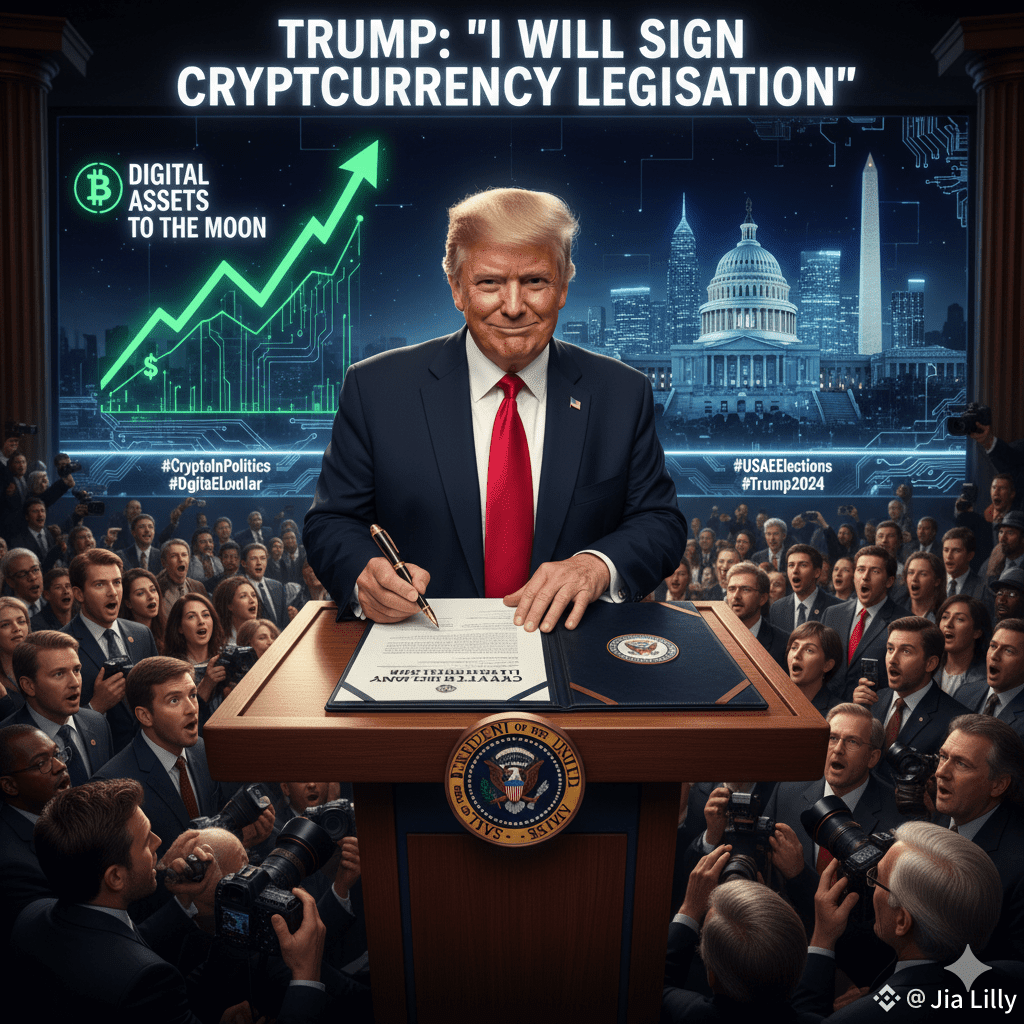 $TRUMP Trump: "I will sign cryptocurrency | Jia Lilly - TEAM MATRIX on ...