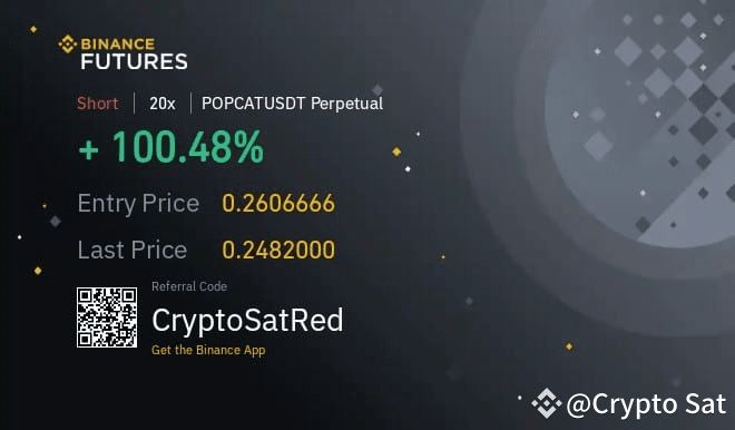$POPCAT achieved 4th Target 🍸 #cryptosat | Crypto Sat on Binance Square