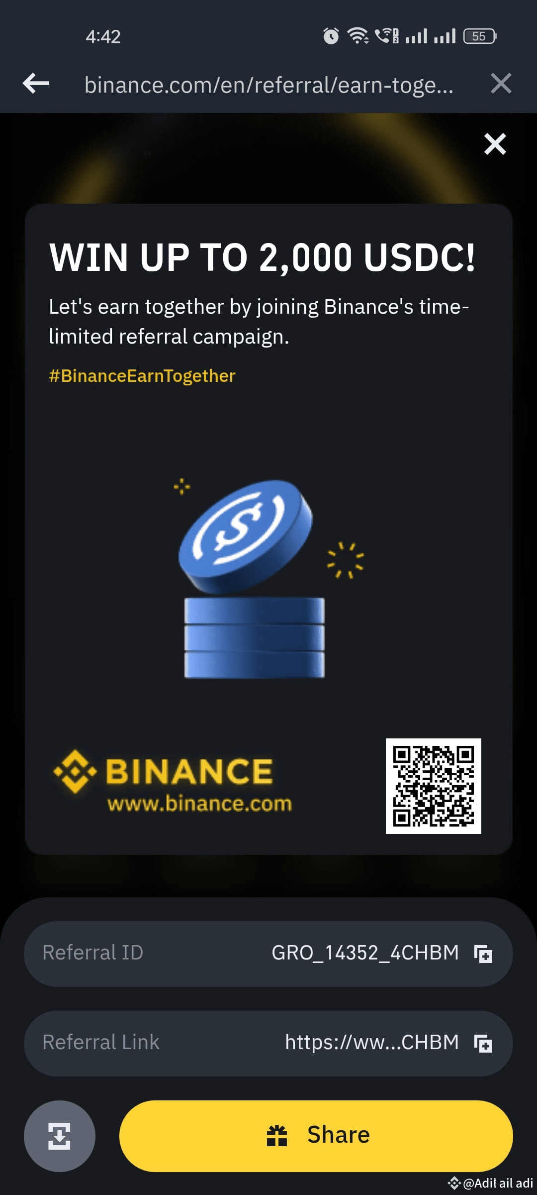 claim 50 usdc biggest give away | Adil ail adi on Binance Square