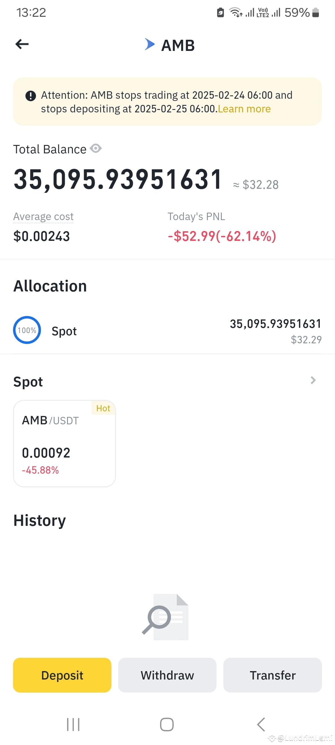 Did someone lose like me with AMB,should hold or sell it ...