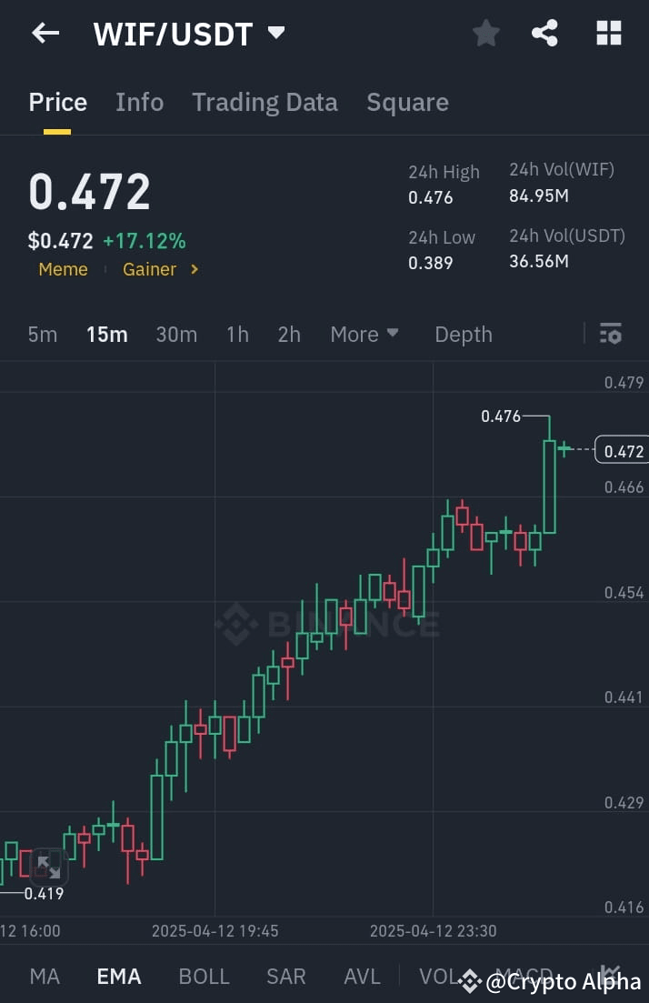 $WIF /USDT – Bullish Momentum Continues with +17.12% Surge! | Crypto Alpha on Binance Square