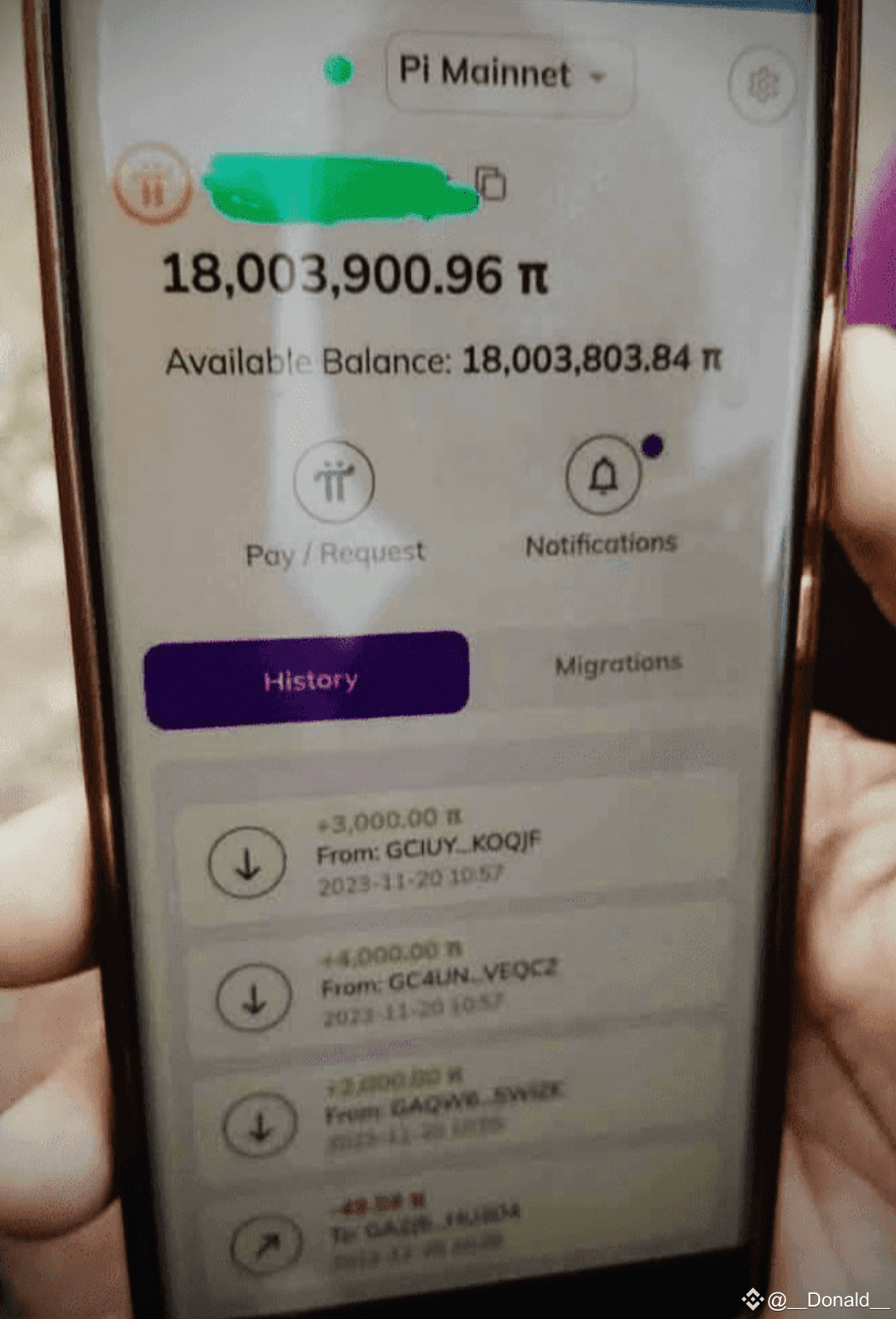 🚀 Insane Pi Network Wallet Balance! 🚀 One of my friends | __Donald__ on ...
