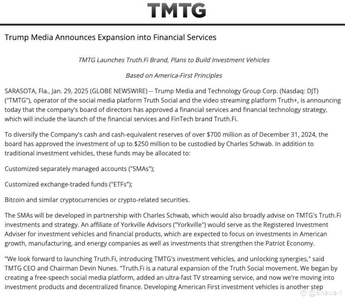 #TMTG Trump media just approved bitcoin and crypto investme | S news on ...
