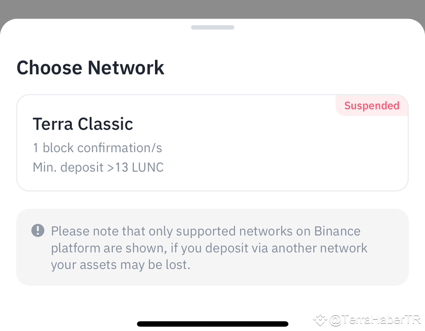 Terra Classic network upgrade is currently ongoing. Binance ...