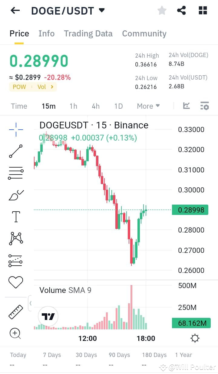 Dogecoin (DOGE/USDT) – Is a Bounce Imminent? Dogecoin’s lat | Will Poulter on Binance Square