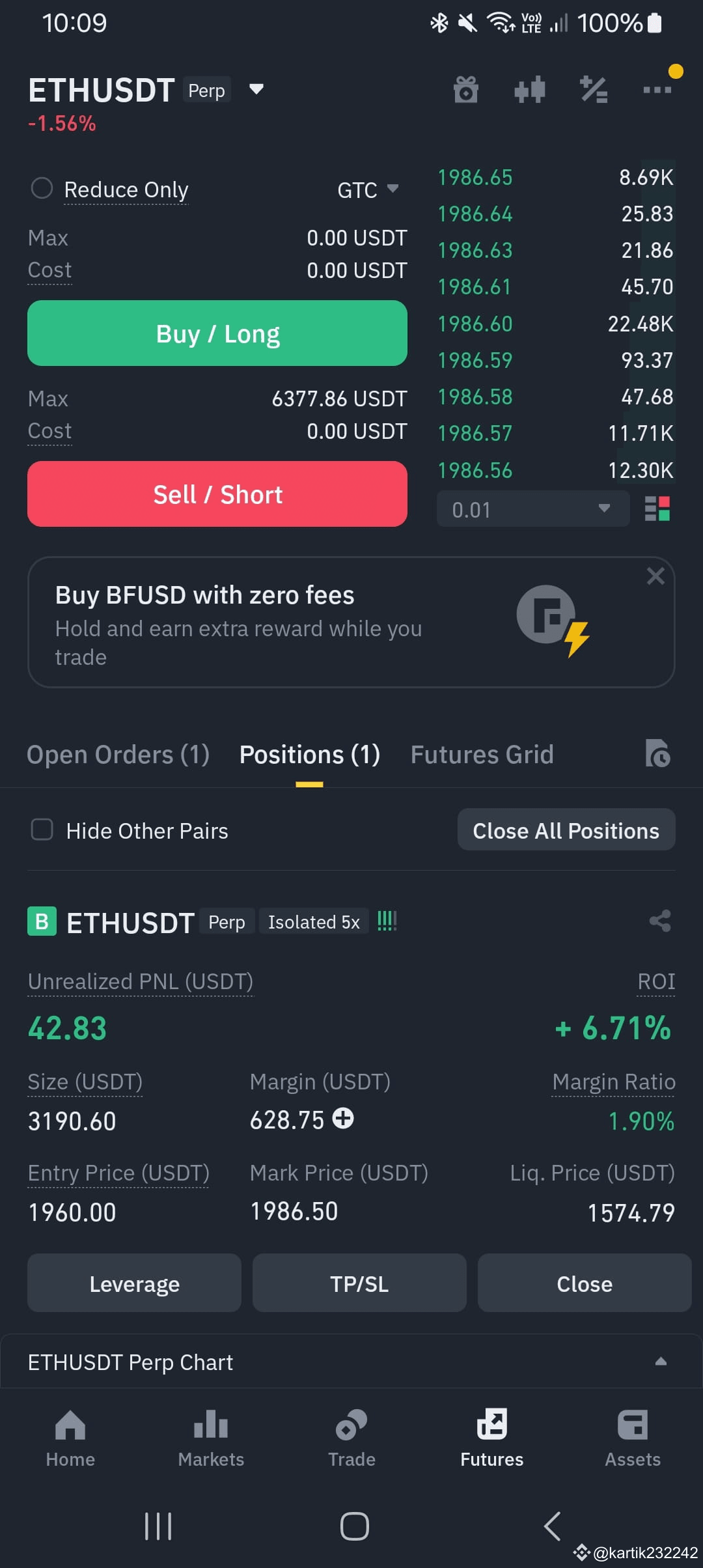 "Executed the plan perfectly! Entered the position on the re | kartik232242 on Binance Square