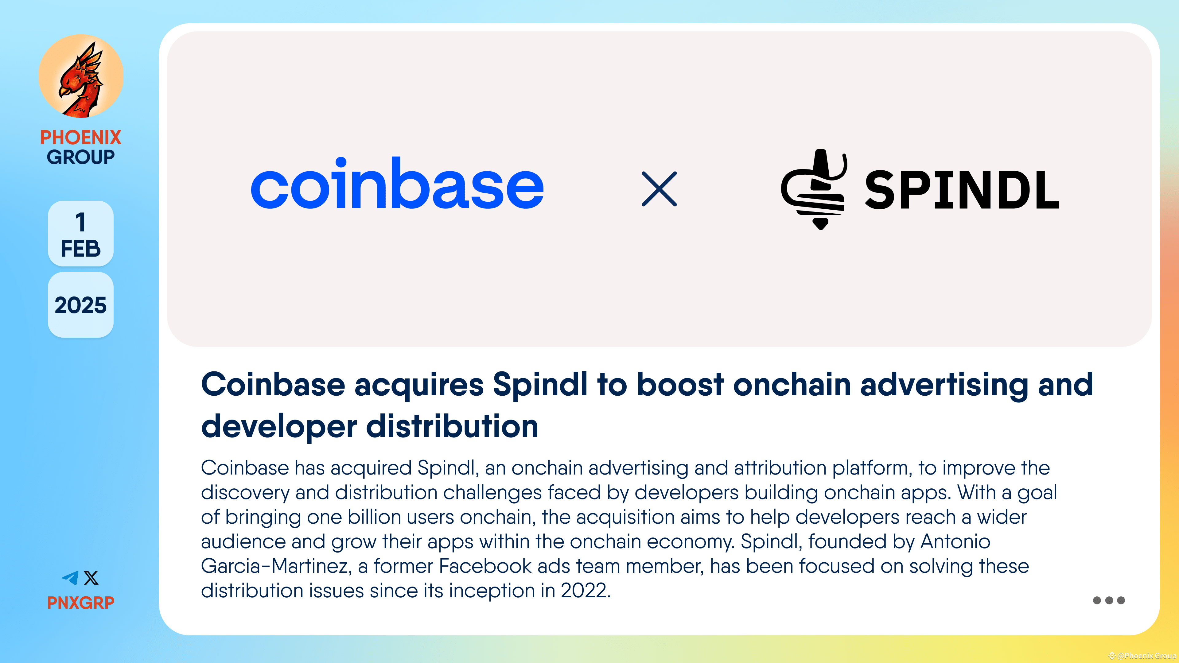 Coinbase acquires Spindl to boost onchain advertising and de | Phoenix Group on Binance Square