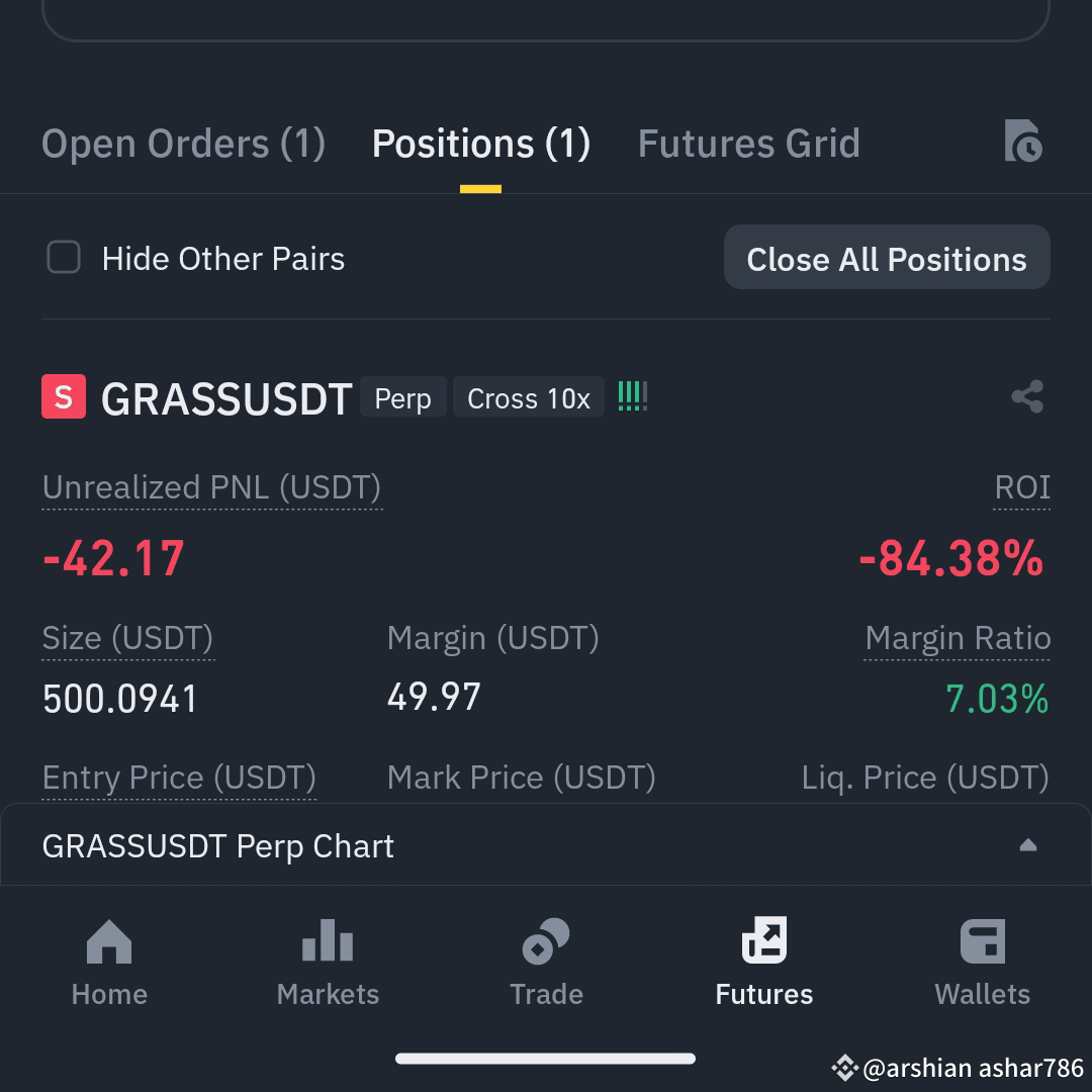 Here 42$ Grass usdt now I'm leave #BinanceAlphaAlert #BTC | arshian ...