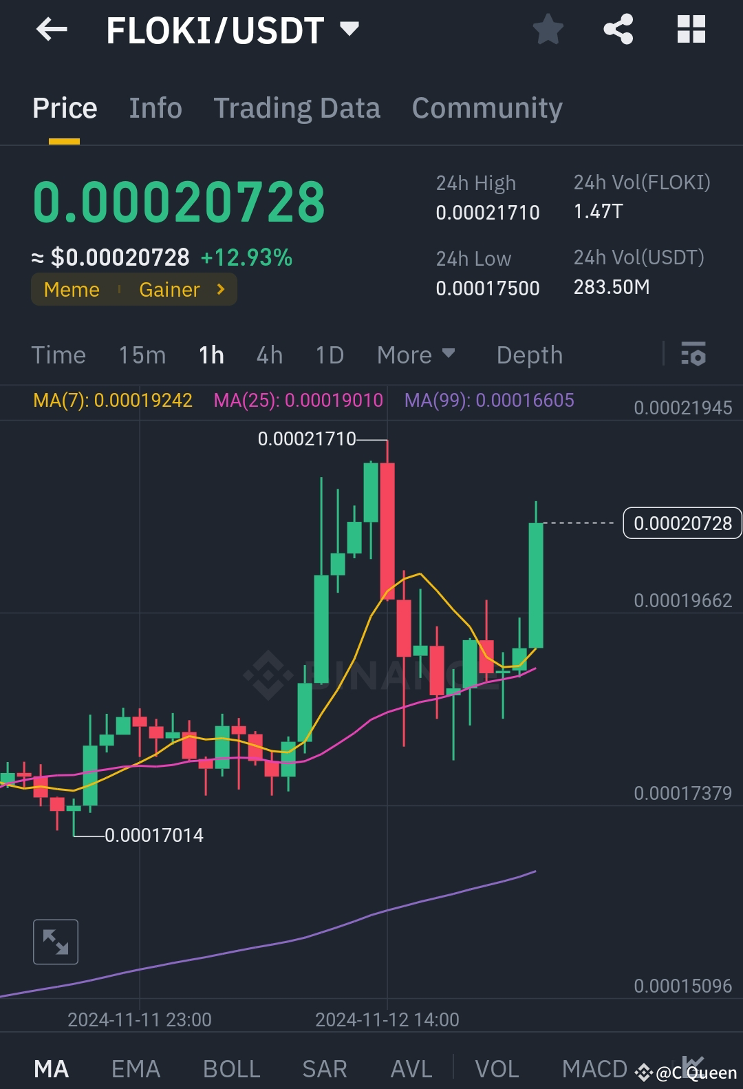 🚀 $FLOKI /USDT on a Bullish Run – Ready to Hit New Highs! | C Queen on Binance Square
