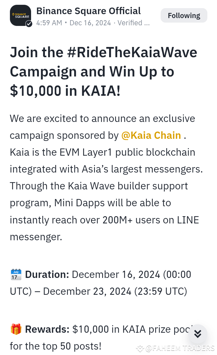 🔥 Anyone worked in this Hashtag Compaign ? 👀 KAIA Chain | FAHEEM ...