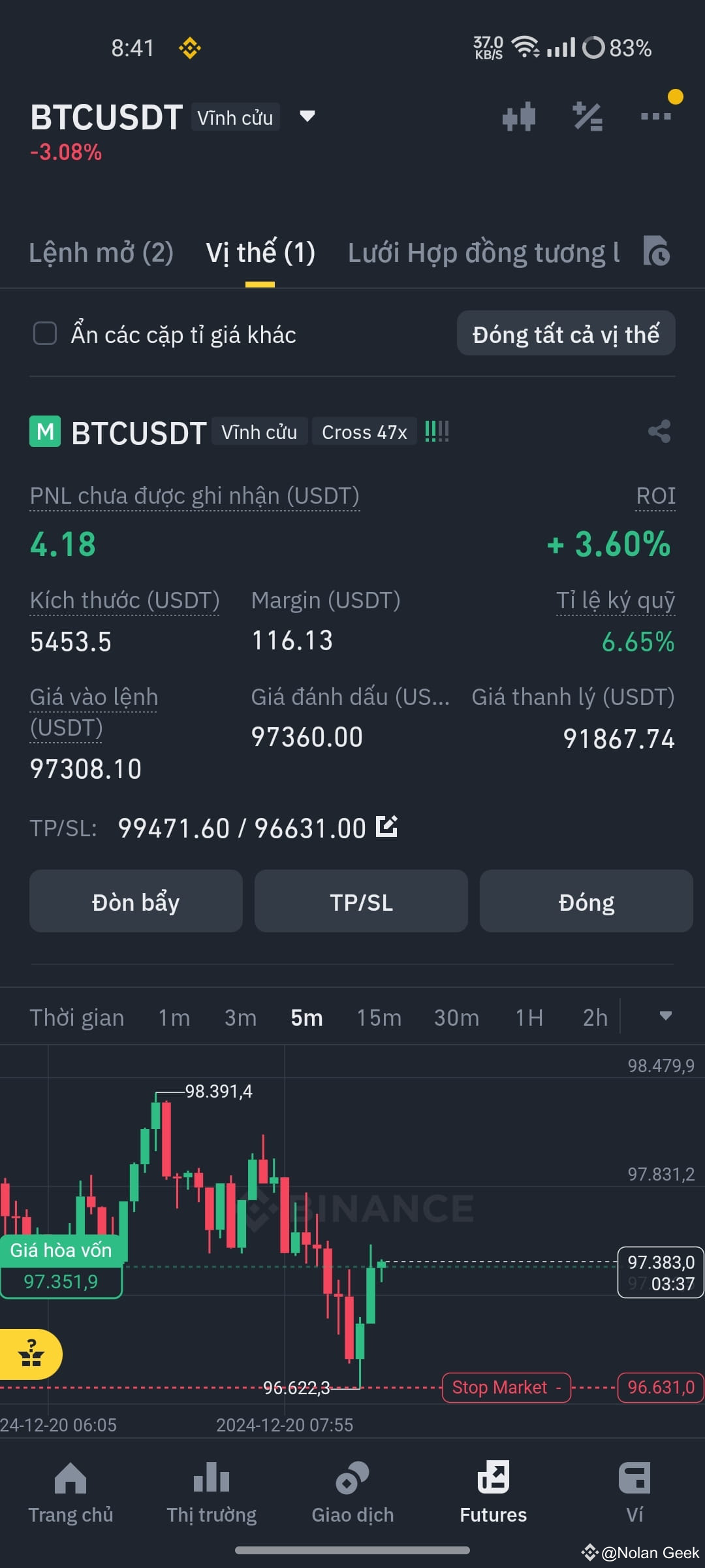 Long BTC thôi #future $BTC | Nolan Geek trên Binance Square