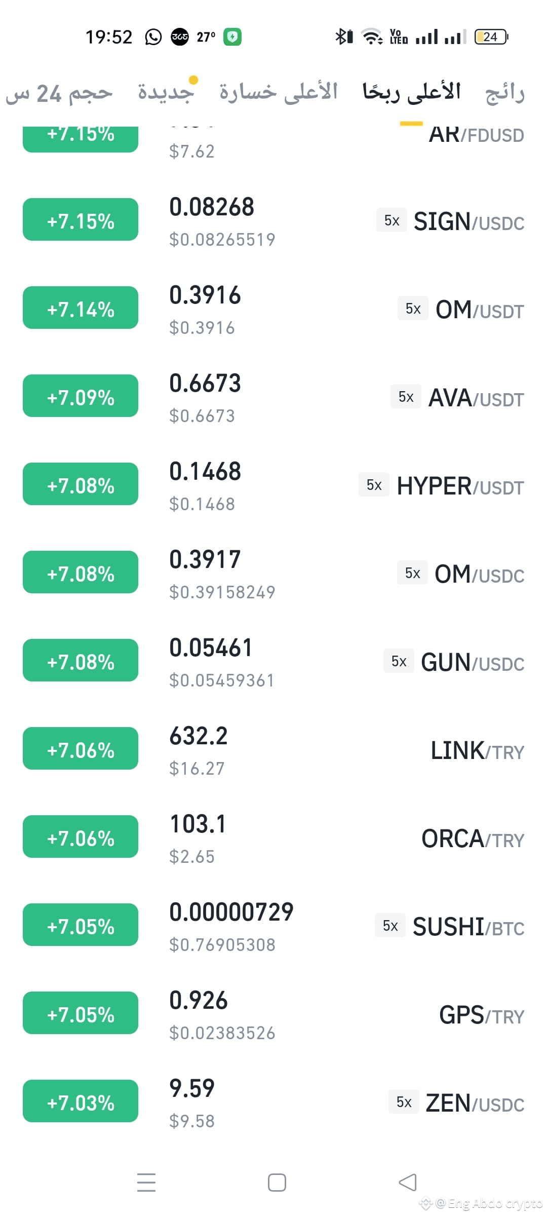 In the top earning list, everything coming is good $OM | Eng Abdo ...