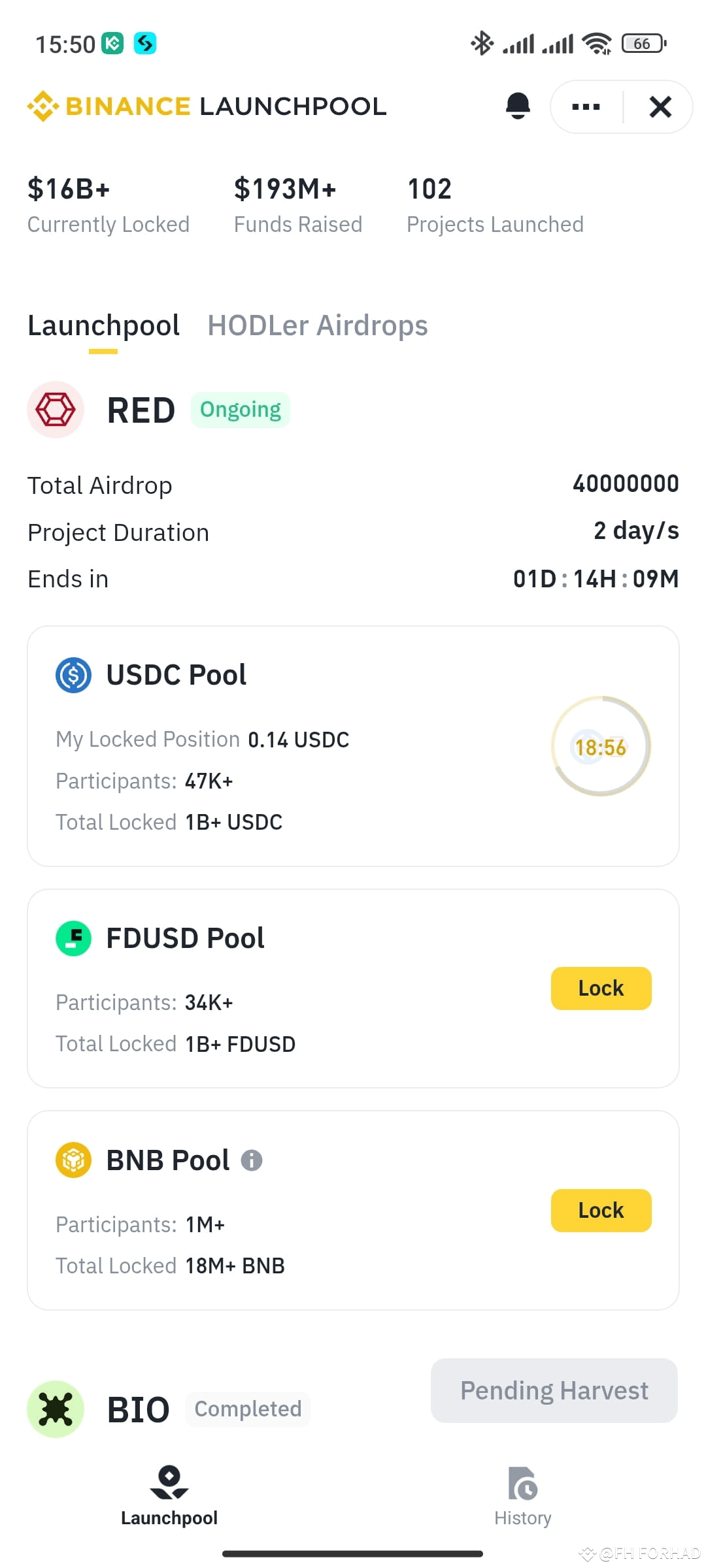 binance launchpool- RED locked airdrop total -40000000 | FH FORHAD on Binance Square