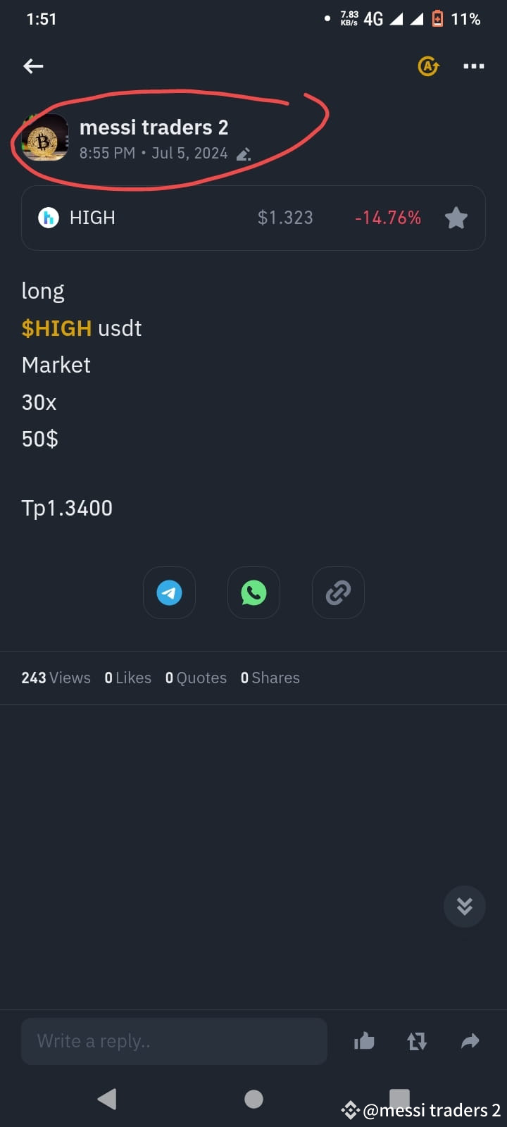 I hope you guys enjoyed it 😉🤤 $HIGH #BinanceTournament #F | Messi ...