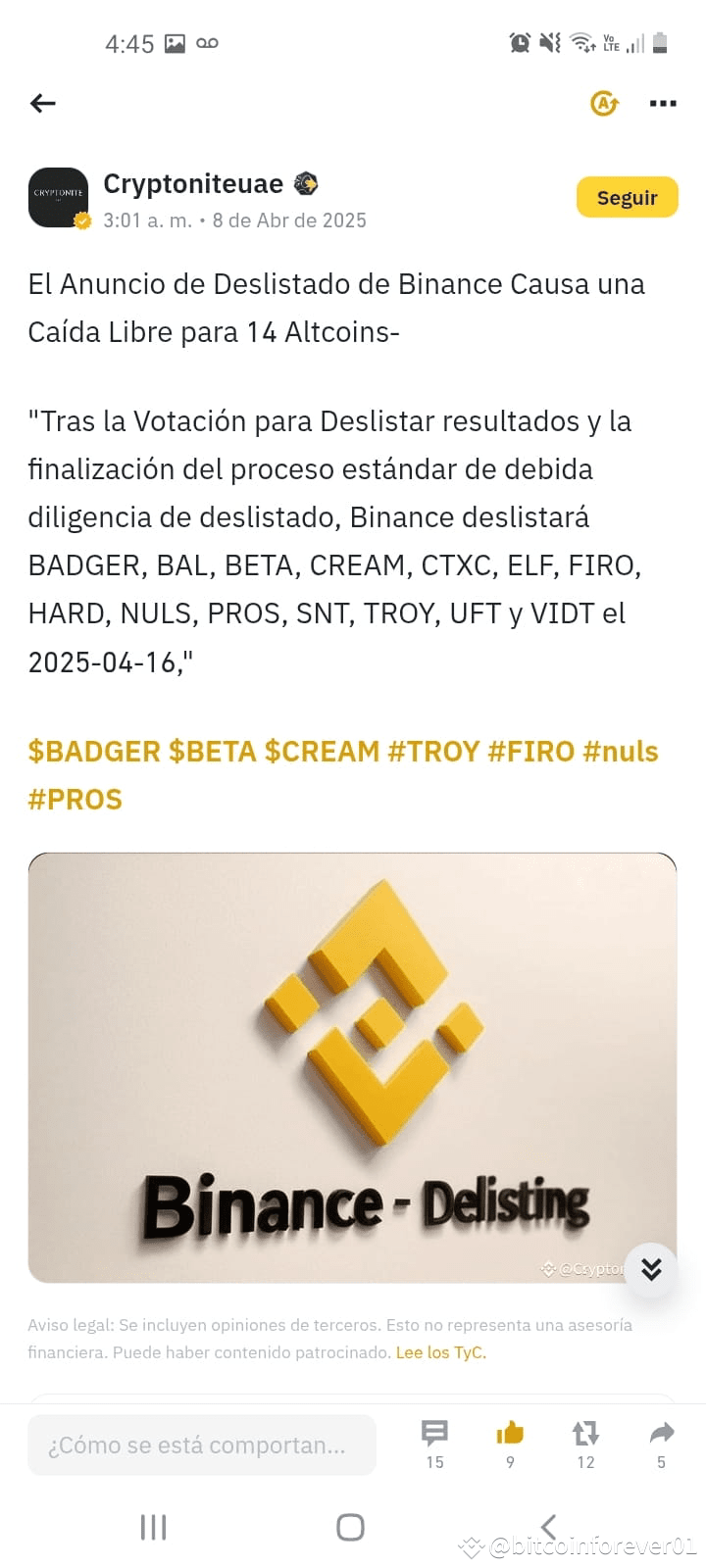 keep supporting binance and its 💩 projects it’s only bitcoi ...
