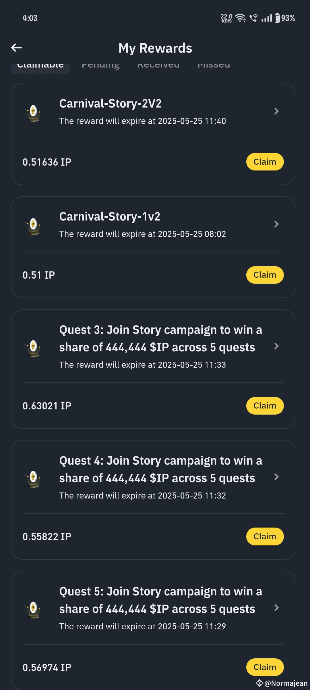 Best way to get your $ip ip token comment so i can sent th | Normajean on Binance Square
