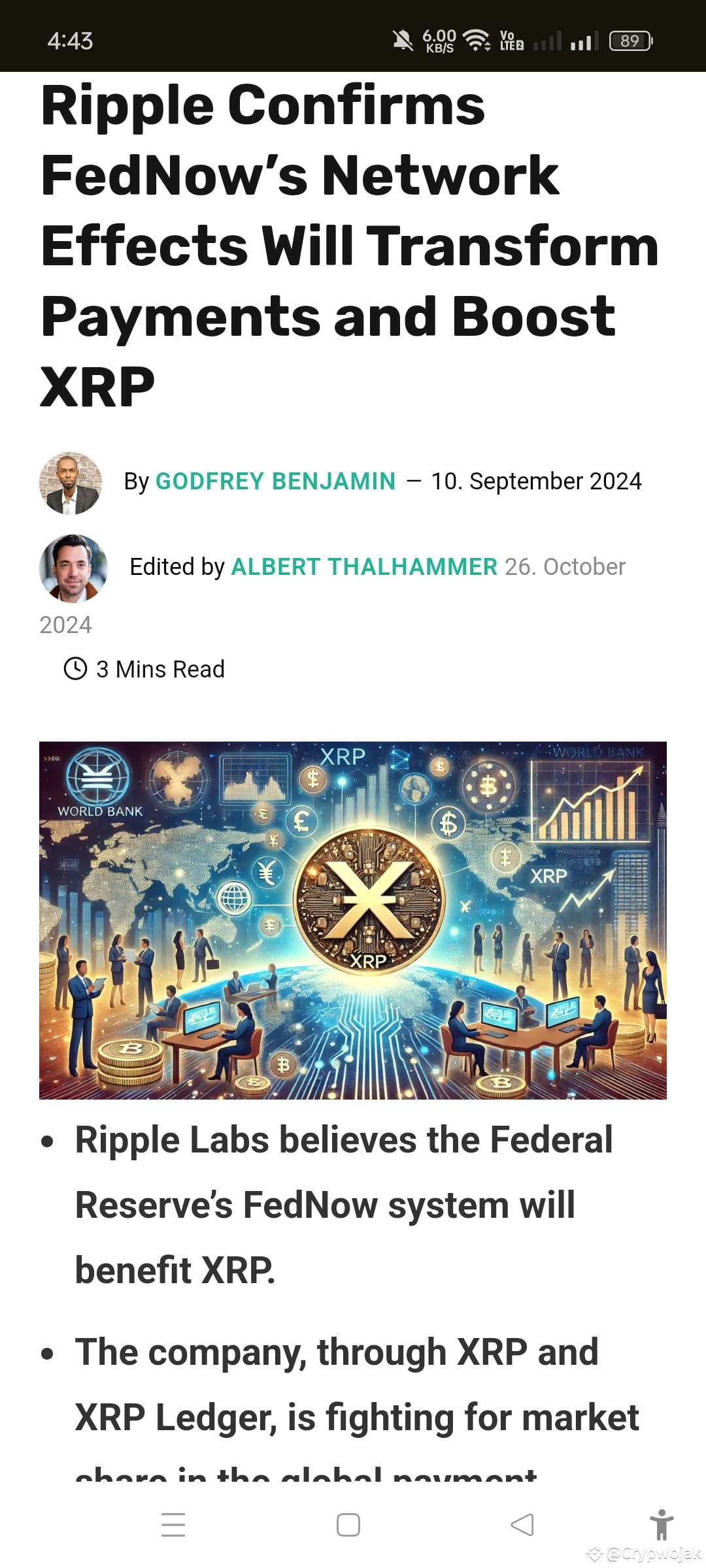 HOW DID WE EVEN MISS THIS NEWS? Ripple and FedNow Transformi | Crypwojak on Binance Square