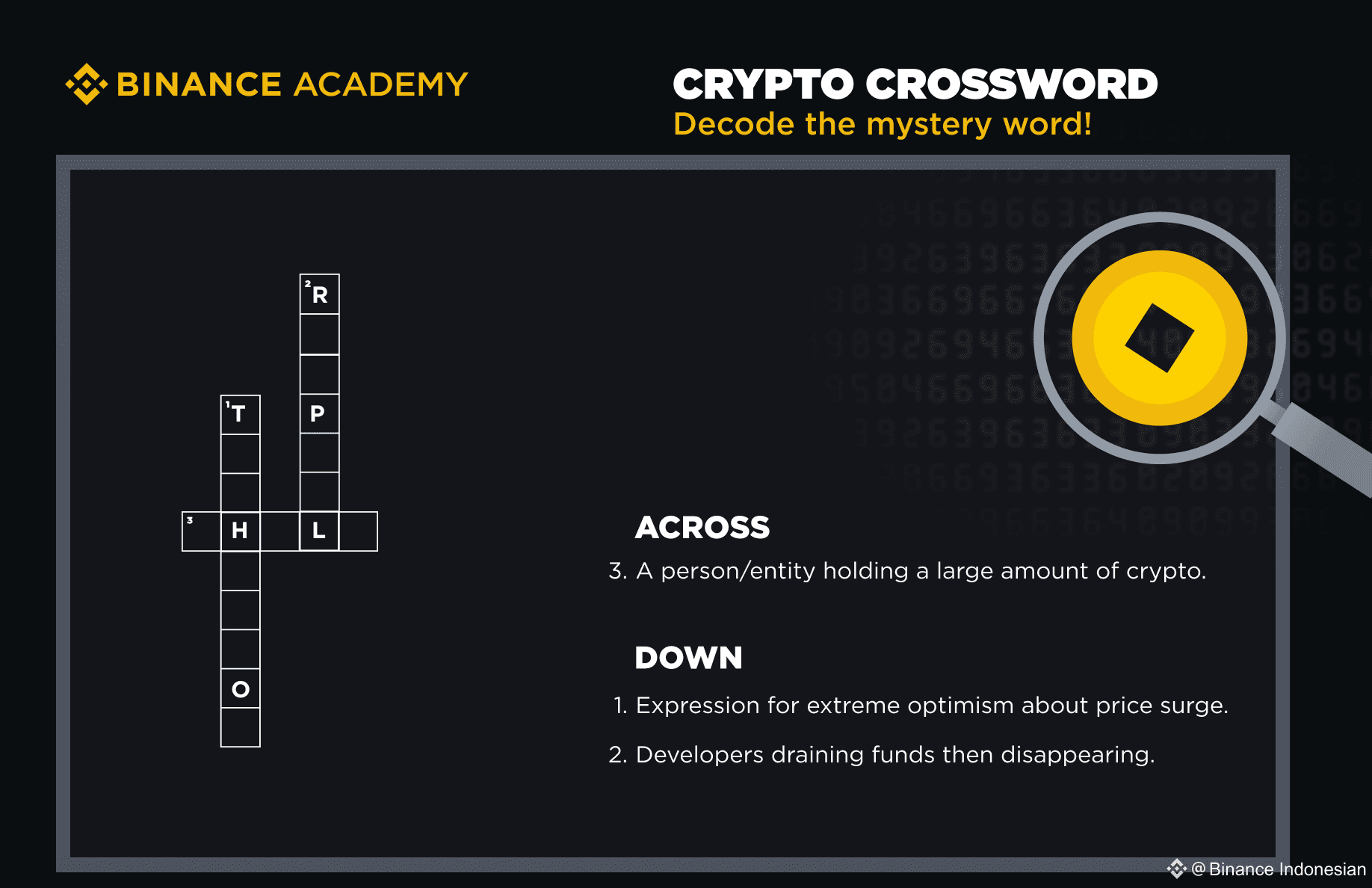 Day 7 [FINAL DAY] Crypto Crossword Challenge 🎮! Guess the | Binance ...