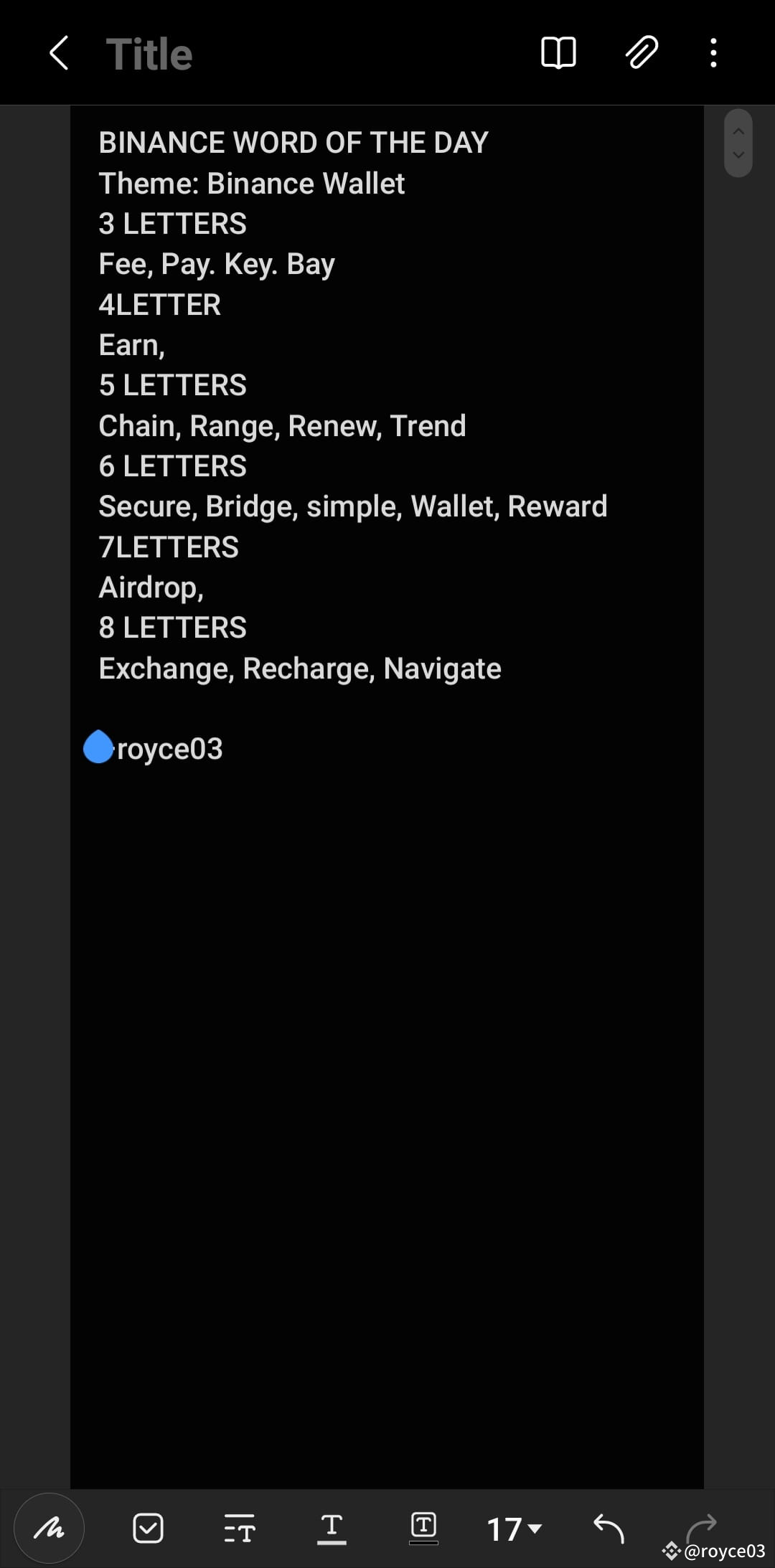 #BinanceWordOfTheDay This week's ,the Binance wallet theme | royce03 on ...