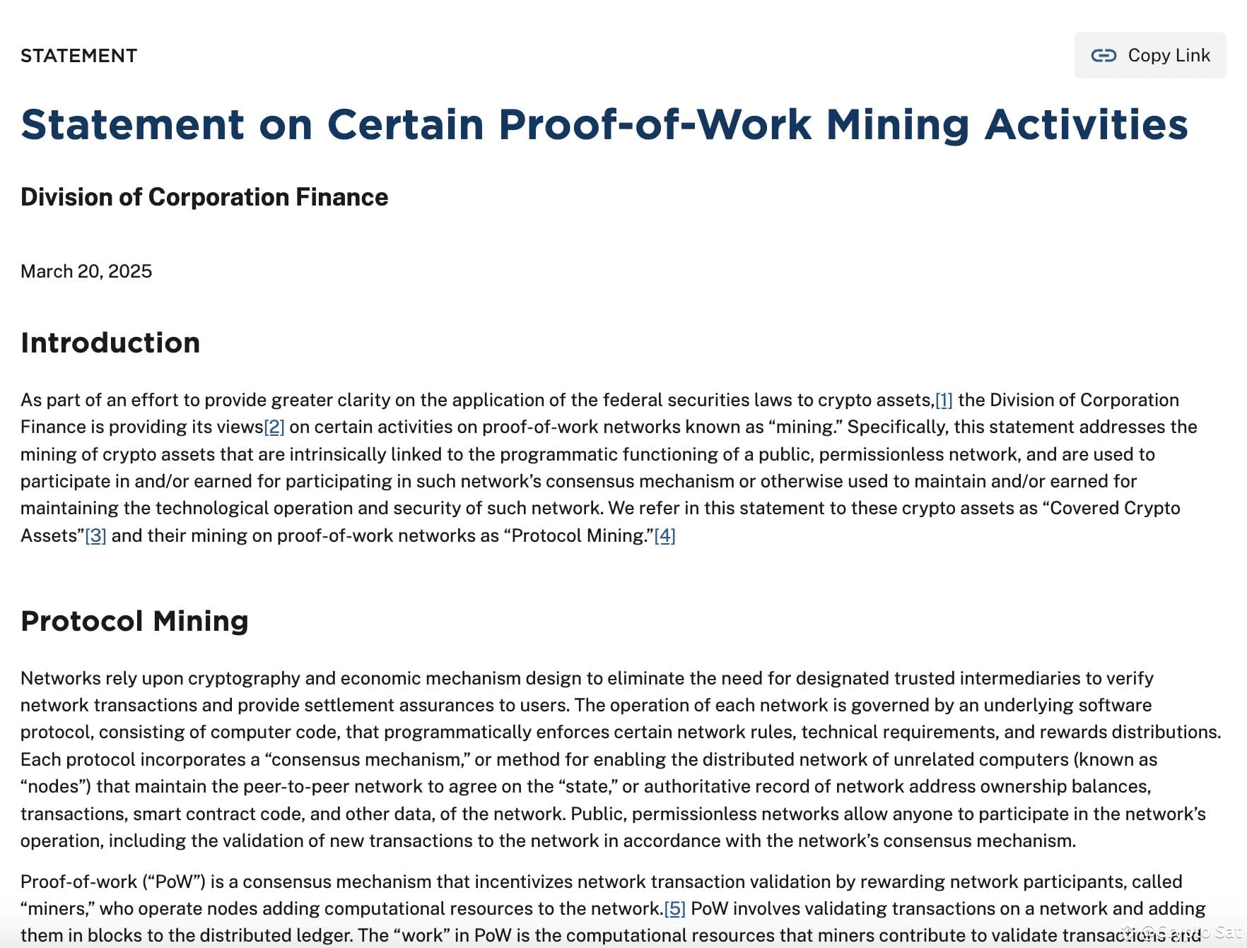🇺🇸 SEC publishes guidance on proof of work mining 👀 | Crypto Sat on ...