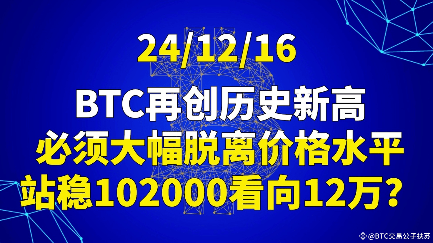24/12/16 BTC sets a new historical high, the price must significantly ...
