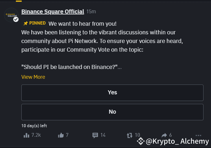 BREAKING NEWS FOR #pi lovers go to binance square page and v | Krypto_ Alchemy on Binance Square