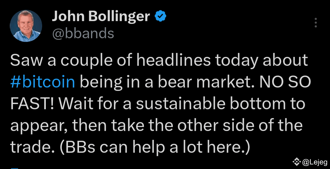 $BTC tweet from the inventor of the BOLL indicator | Lejeg on Binance ...
