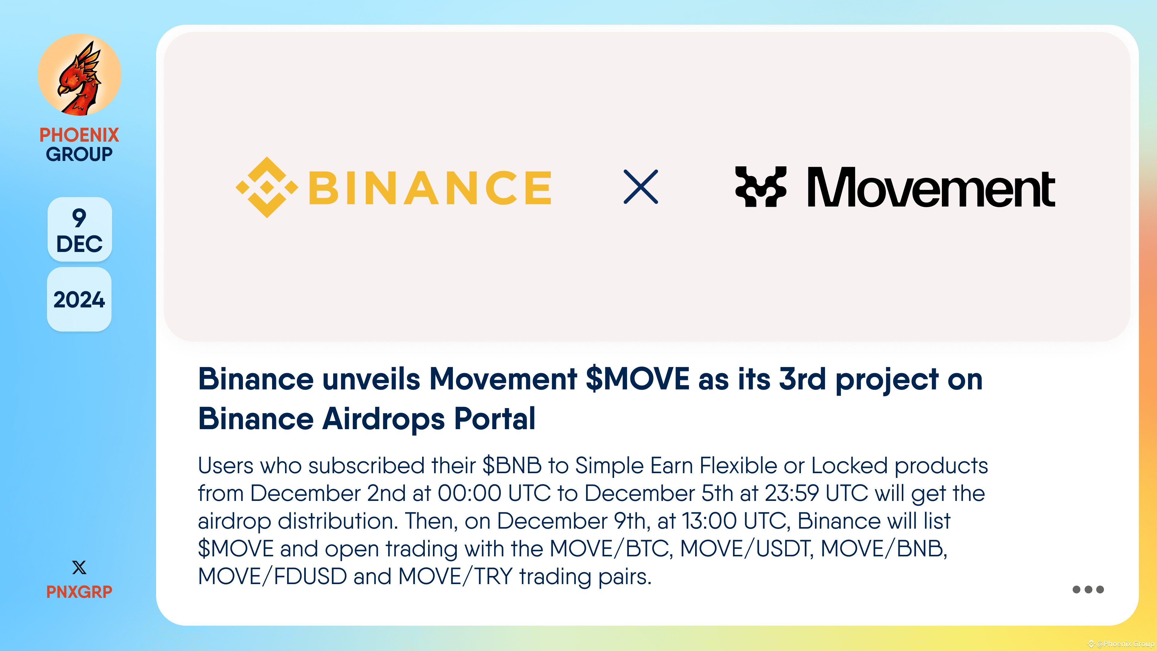 Binance unveils Movement $MOVE as its 3rd project on Binance | Phoenix ...