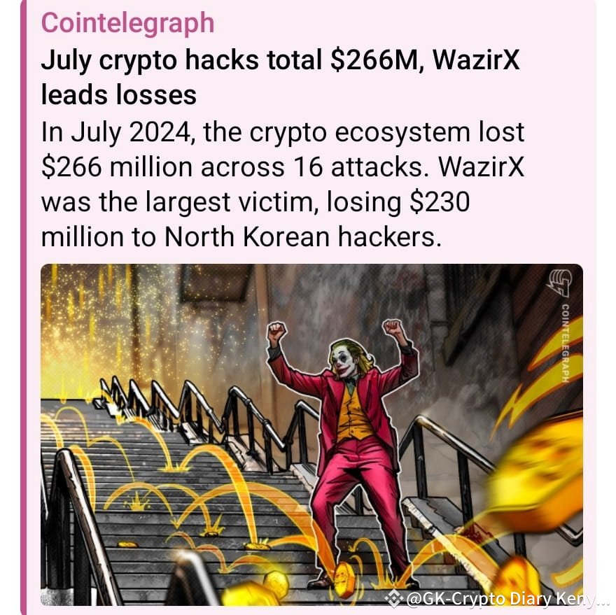 🥷 In July, hackers stole $266 million from the crypto ecosy | GK-Crypto Diary Kenya on Binance ...