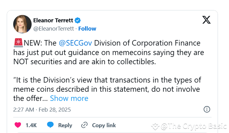 The U.S. #SEC Division of Corporation Finance issued new gui | The Crypto Basic en Binance Square