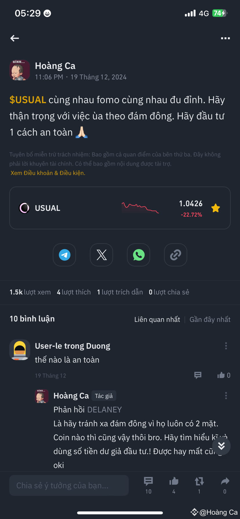 #USUAL don't know how well this bro has researched 🙏🏻 | Hoàng Ca on ...