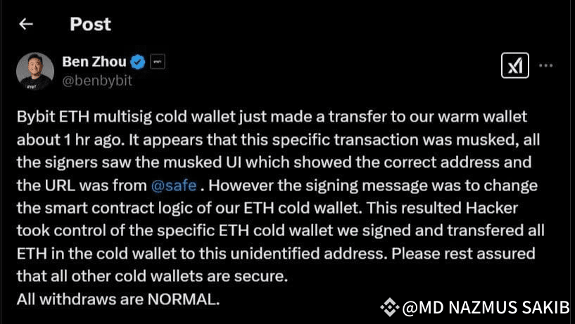 🚨Scam Alert 🚨$BTC Bybit Exchange Hacked! Be Safe! If Byb | MD NAZMUS ...