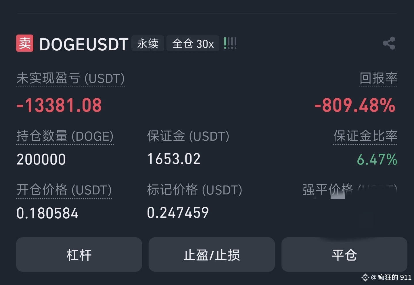 $DOGE Hi hi hi, I'm still here, what about the promised 1 d | 疯狂的 911 ...