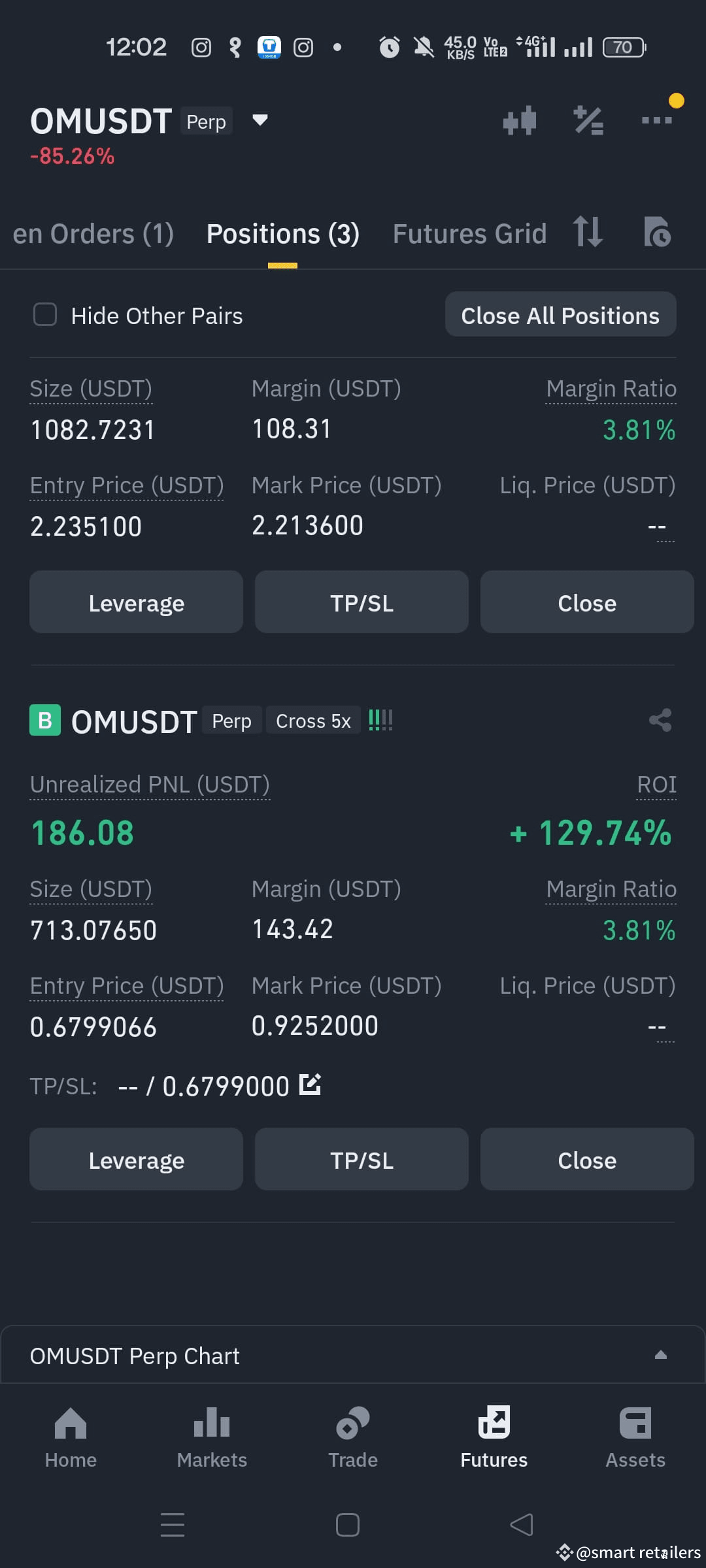 what's happening in this om coin i just opened long and it's | smart ...