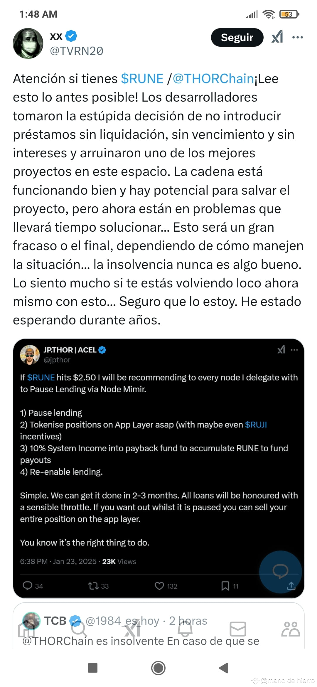 $RUNE people run away from rune the project was left withou | mano de ...