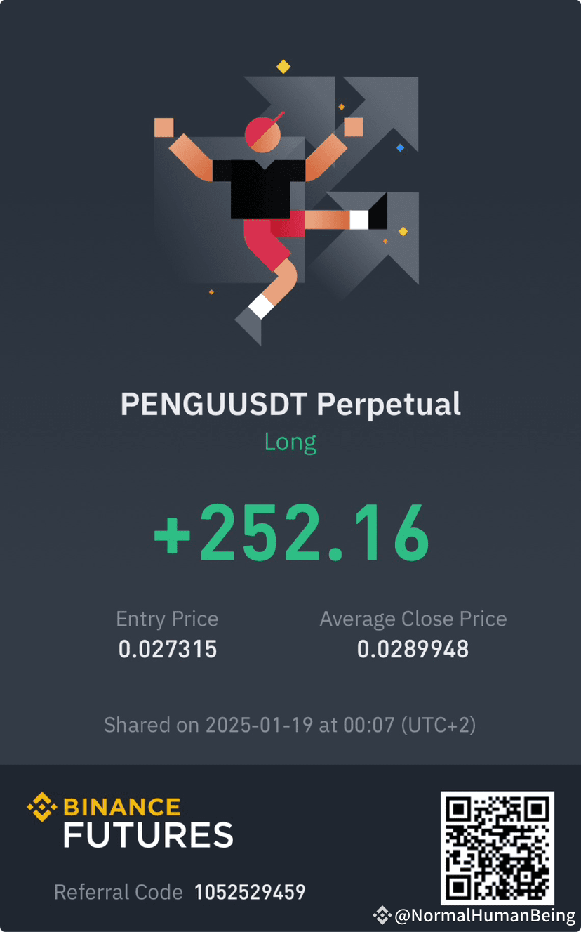 $PENGU Good run for today | NormalHumanBeing on Binance Square
