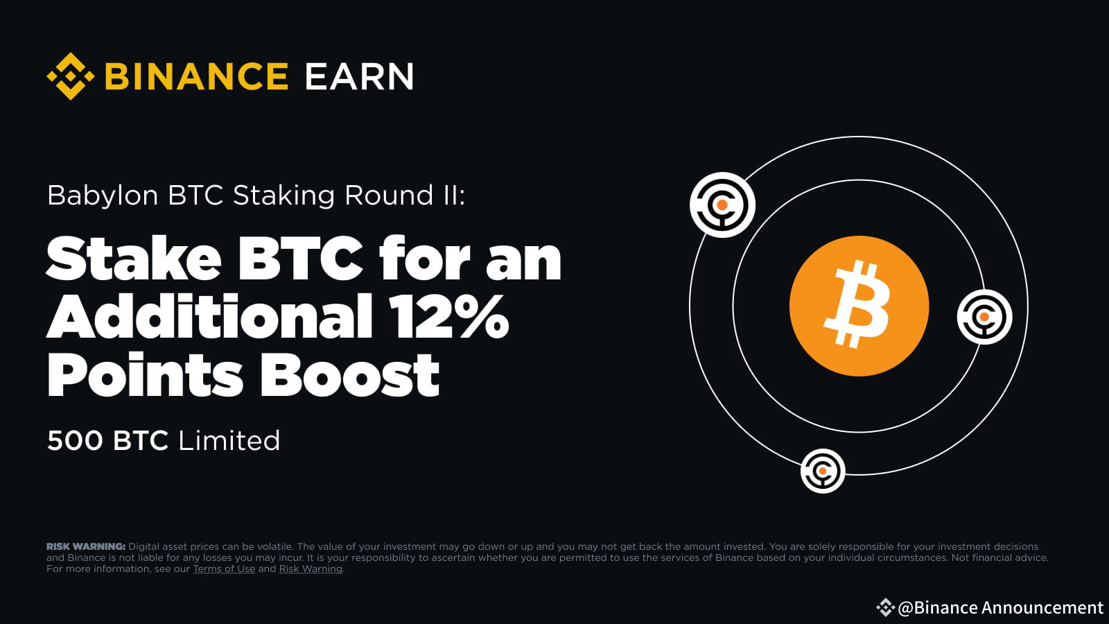 Babylon BTC Staking Round II: Stake BTC and Earn an Additional 12% Points Boost | Binance ...